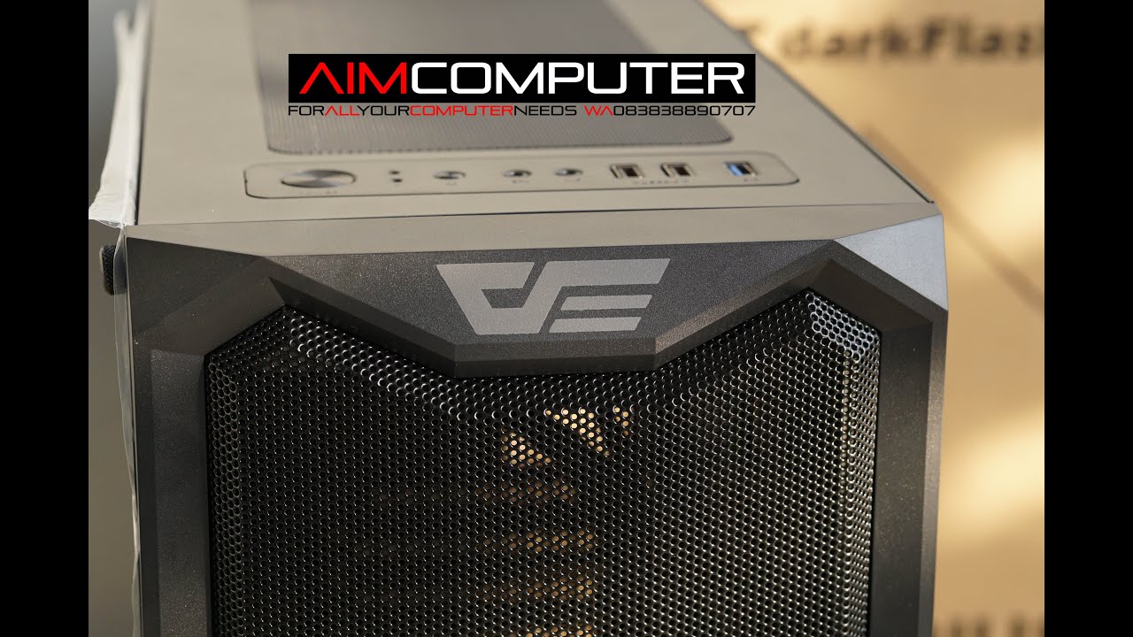 CASING GAMING MURAH DARK FLASH AQUARIUS SUPPORT ATX - YouTube