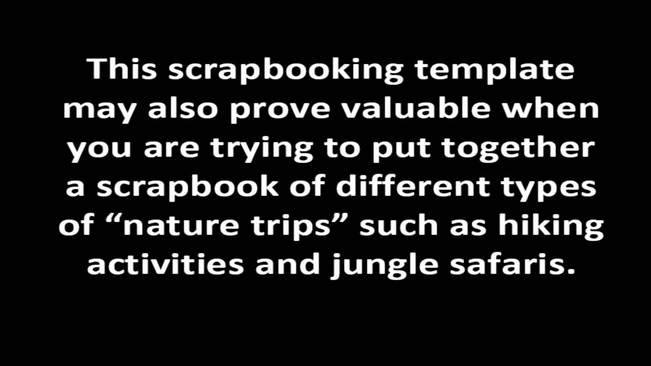 Different Types of Scrapbooking Templates - YouTube