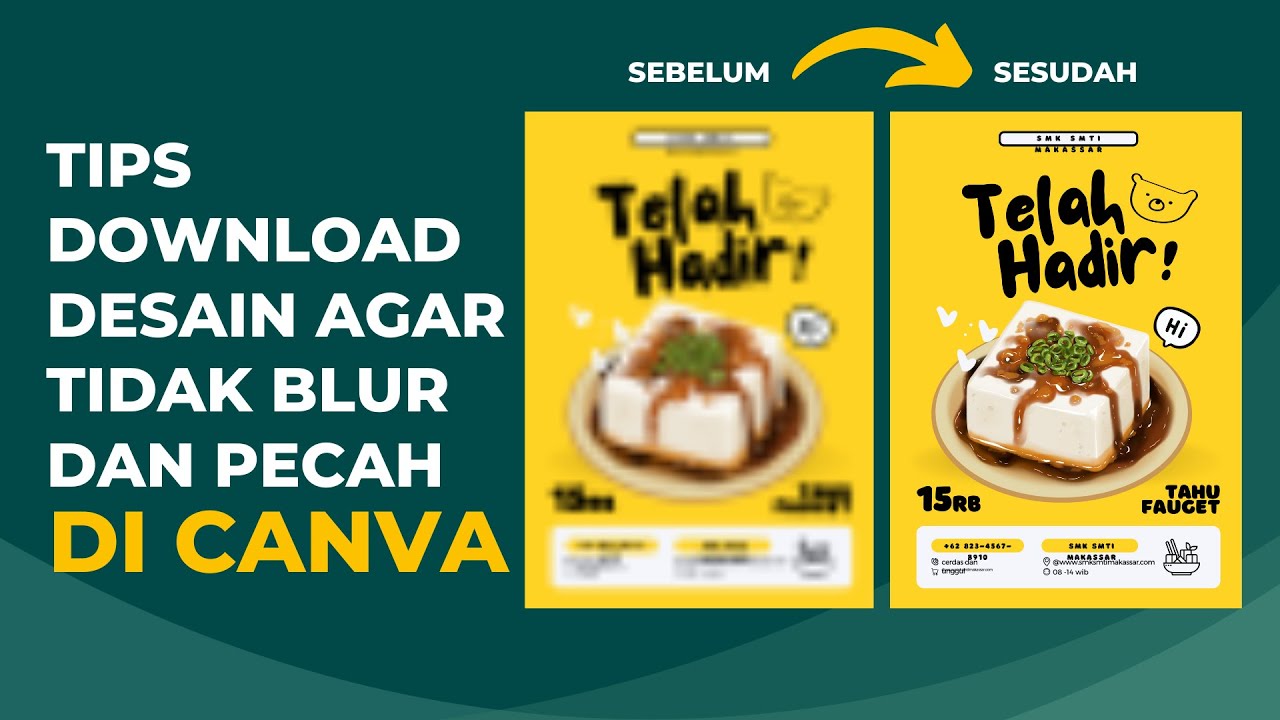 TUTORIAL CARA DOWNLOAD DESAIN CANVA AGAR TIDAK PECAH DAN BLUR - YouTube