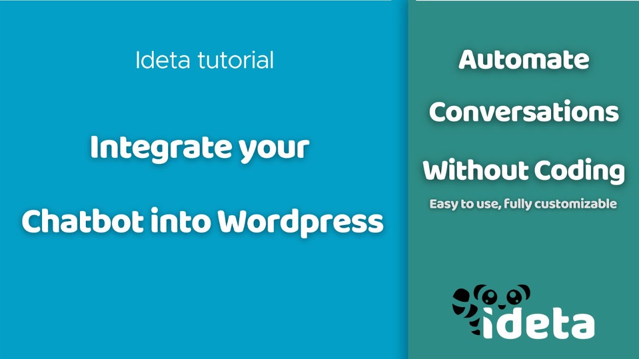 How to integrate your Chatbot into Wordpress ? - YouTube