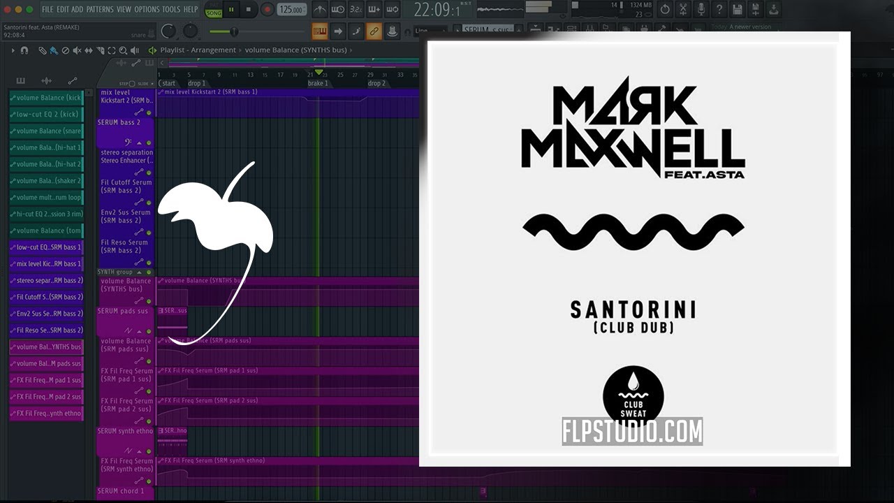 Mark Maxwell - Santorini feat. Asta (FL Studio Remake) - YouTube