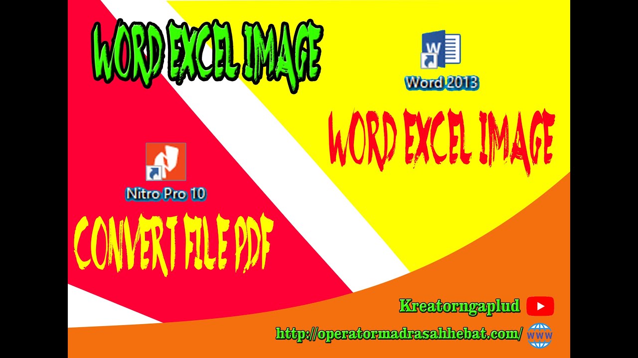 Convert File PDF to Word Excel Image Dengan Nitro #excel #word #offline ...