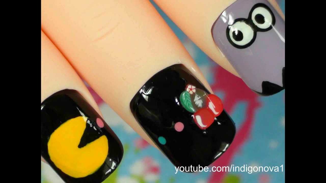 Pacman Nail Art Tutorial - YouTube