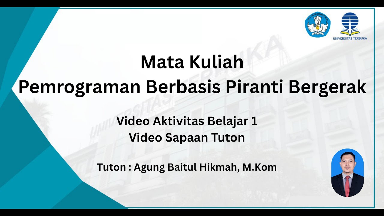Aktivitas Belajar 1 - Pemrograman Berbasis Piranti Bergerak - Video ...
