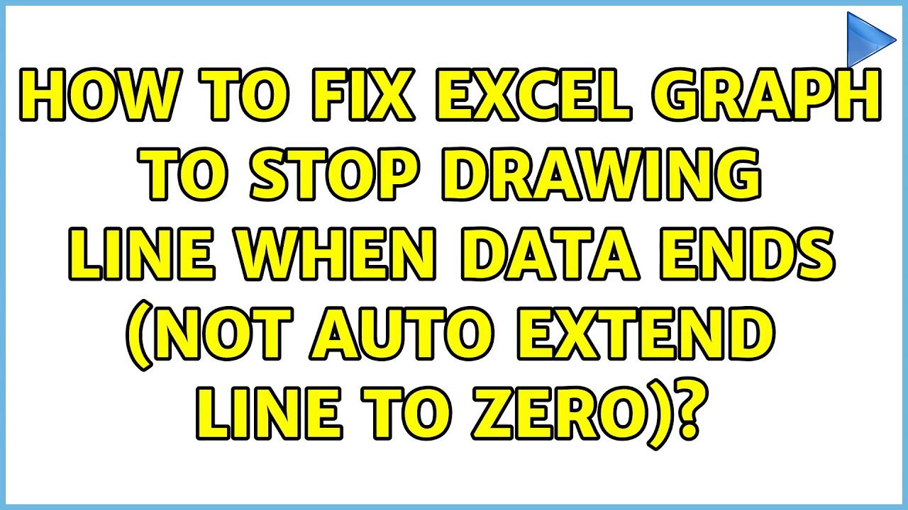 How to Fix Excel Graph to stop drawing line when data ends (not auto ...
