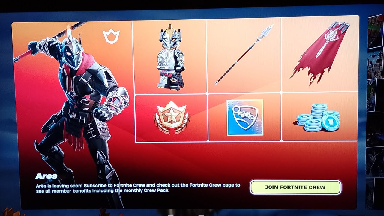 Live fortnite season 2 Ares April fortnite Crew pack leaving Soon - YouTube