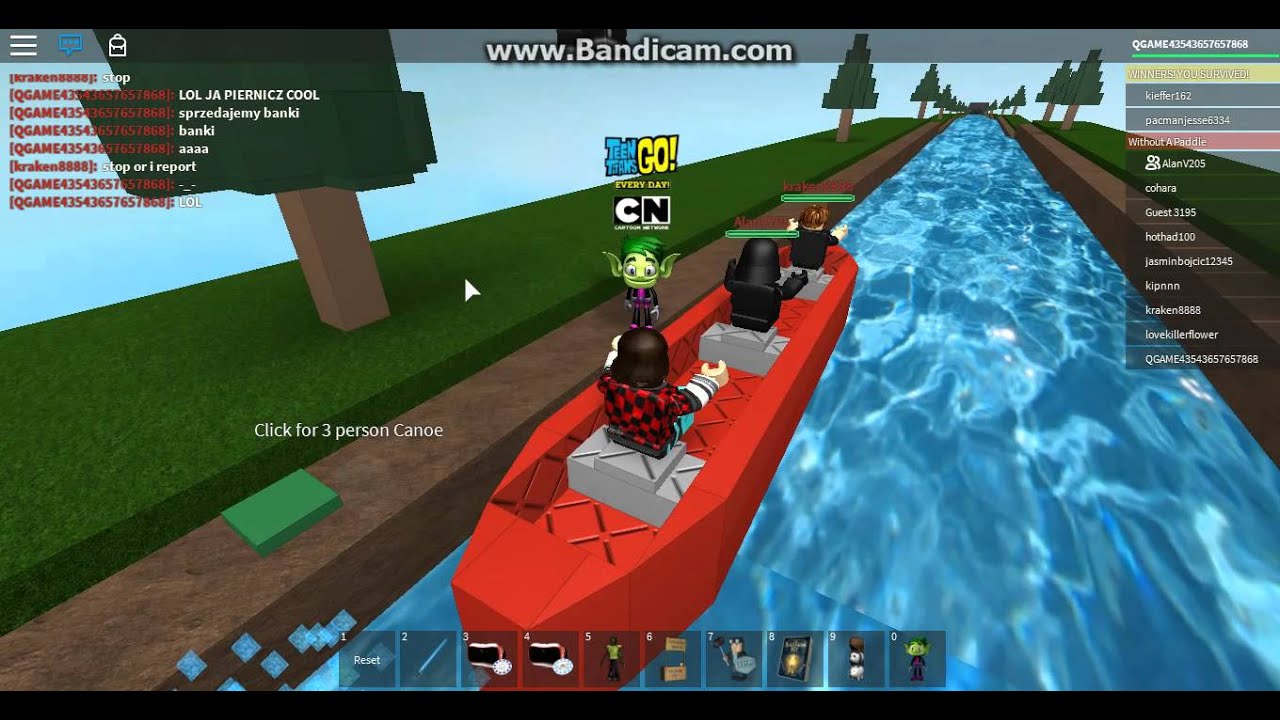 Roblox Canoe Without A Paddle - YouTube