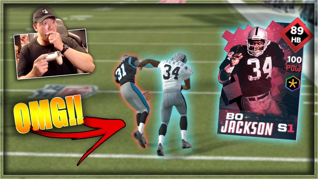 GRANDMASTER 89 OVR BO JACKSON GAMEPLAY!! MEAN STIFF ARM!! MADDEN MOBILE ...