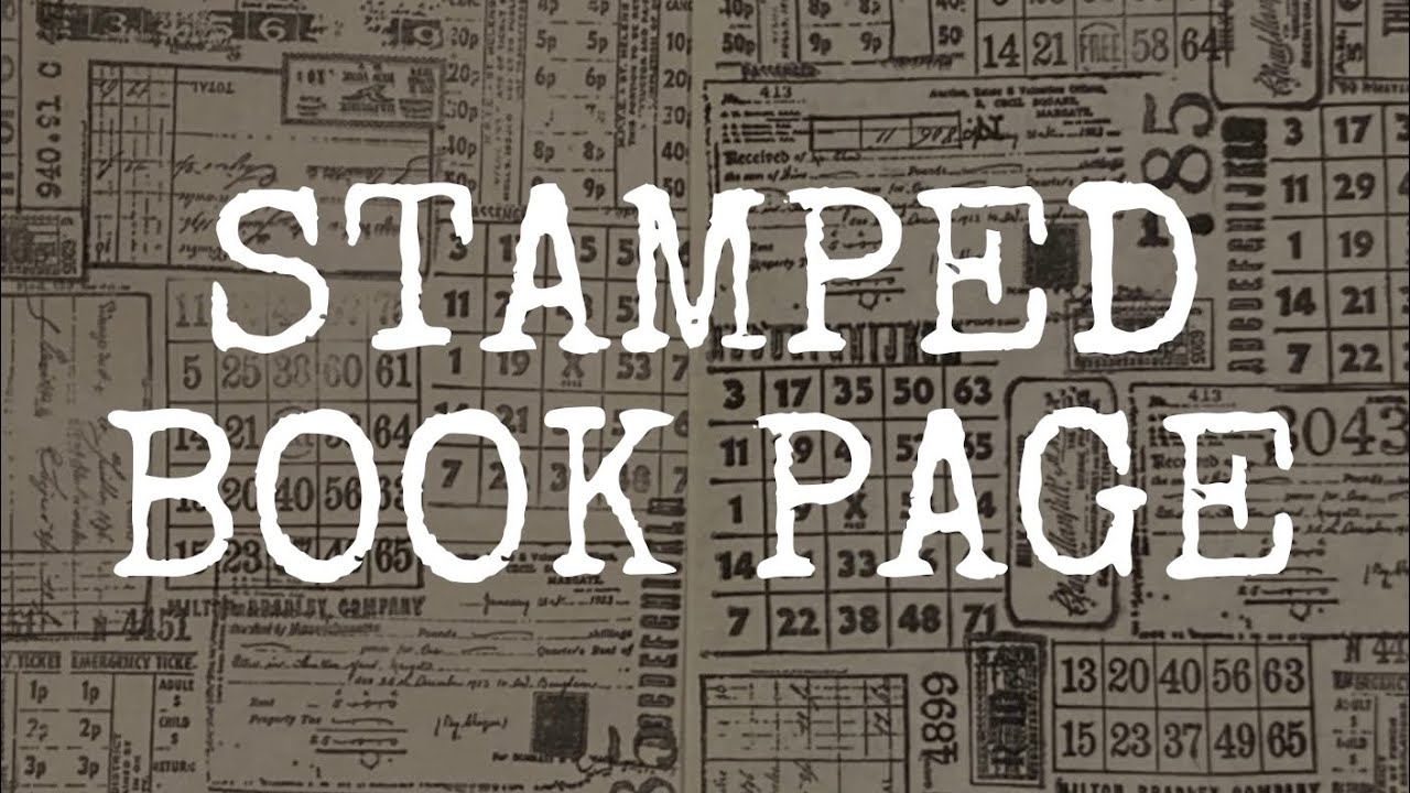 EASY COLLAGE FODDER: Stamped Book Page - YouTube