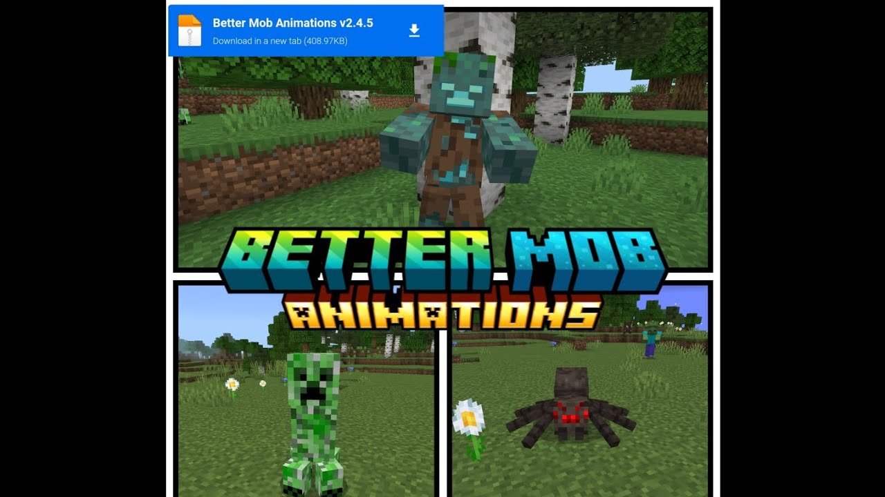 Animaciones para los mobs de Minecraft bedrock 1.20 - YouTube