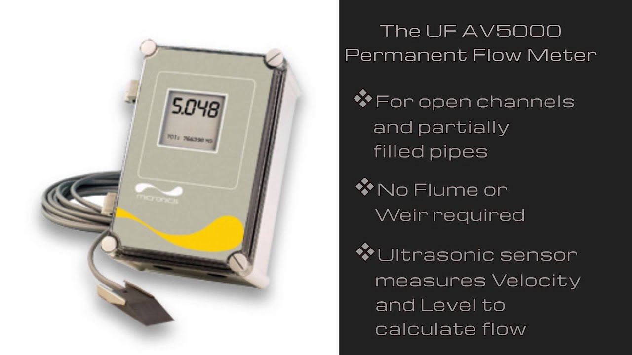 Micronics: The UF AV5000 Permanent Flow Meter - YouTube