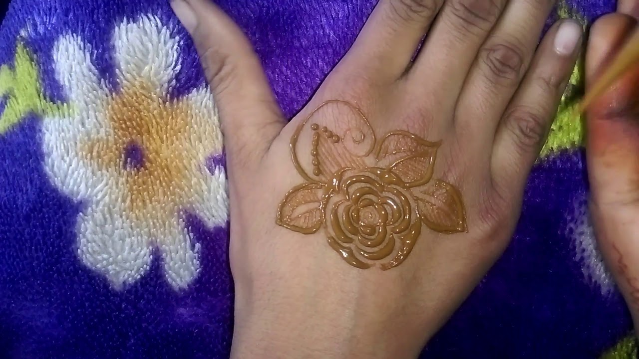 new letest boota mehndi design || how to apply easy simple mehndi ...