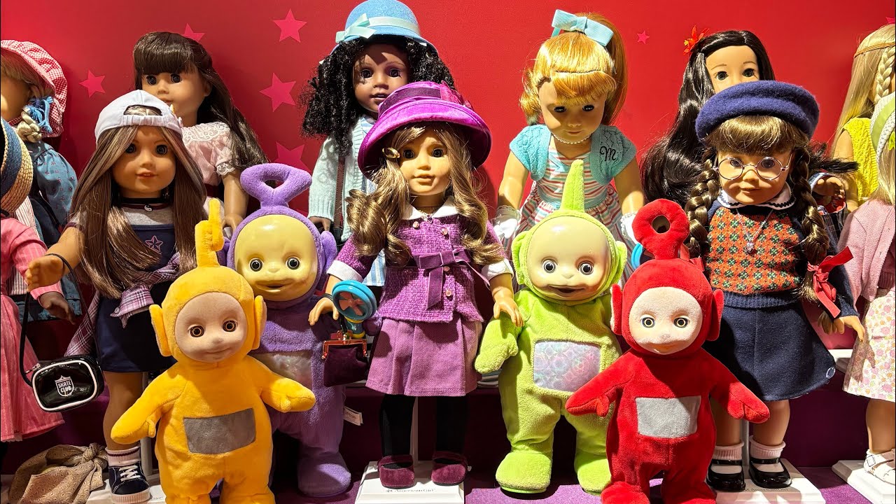 Teletubbies playing with American Girl dolls - YouTube