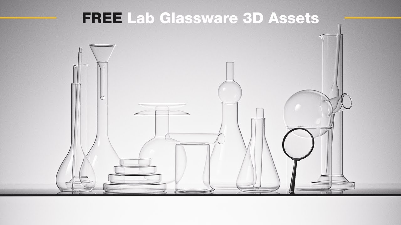 FREE Lab Glassware 3D Assets - YouTube