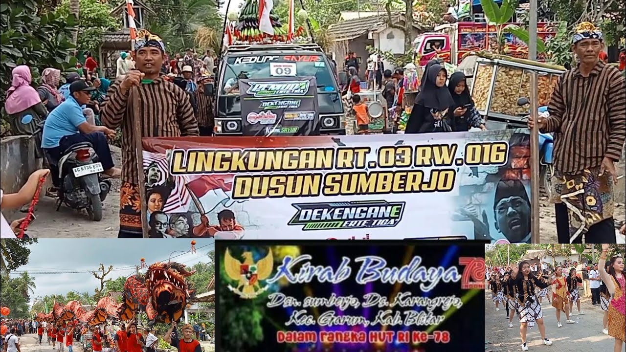 KIRAB BUDAYA SUMBERJO KARANGREJO GARUM BLITAR @DYEEGOCHANNEL - YouTube