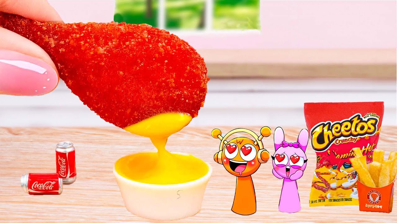 How to Make Fried Chicken Recipe 🍗 Miniature Chicken Thighs Cheetos and ...