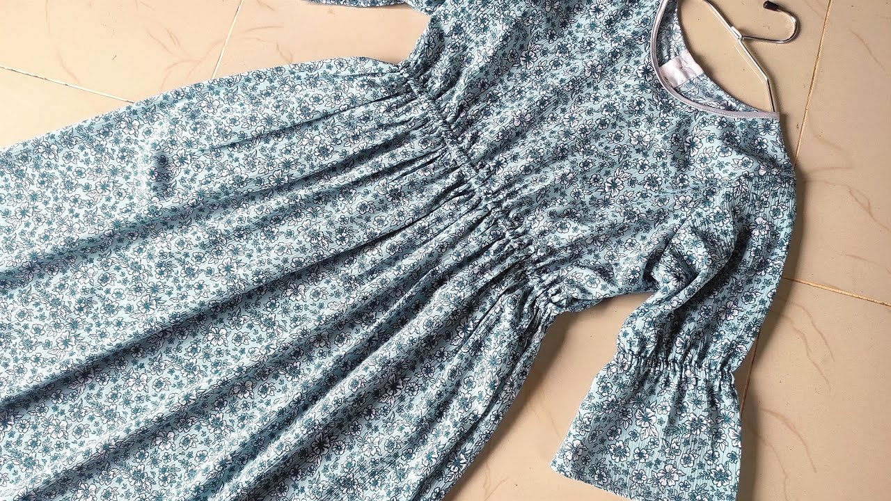 Simple Frock Cutting And Stitching Tutorial || Measurements For 10-12 ...