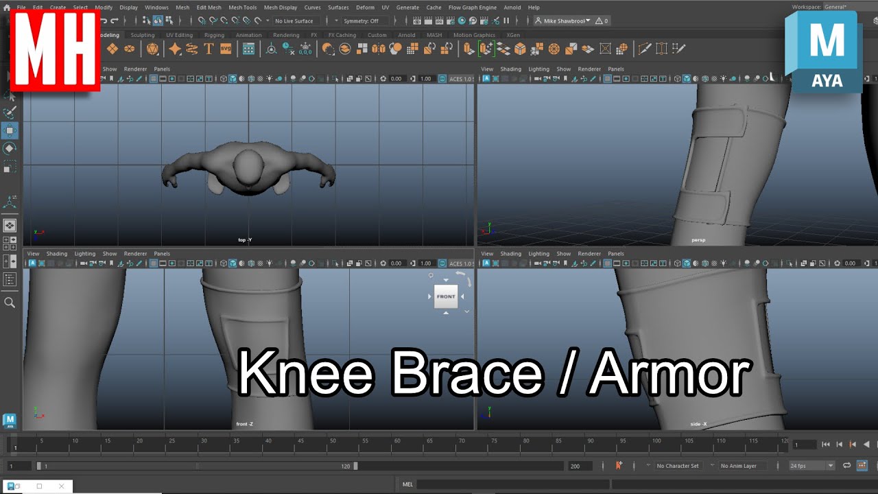 How to model a Knee brace / Armor using an existing anatomical mesh ...