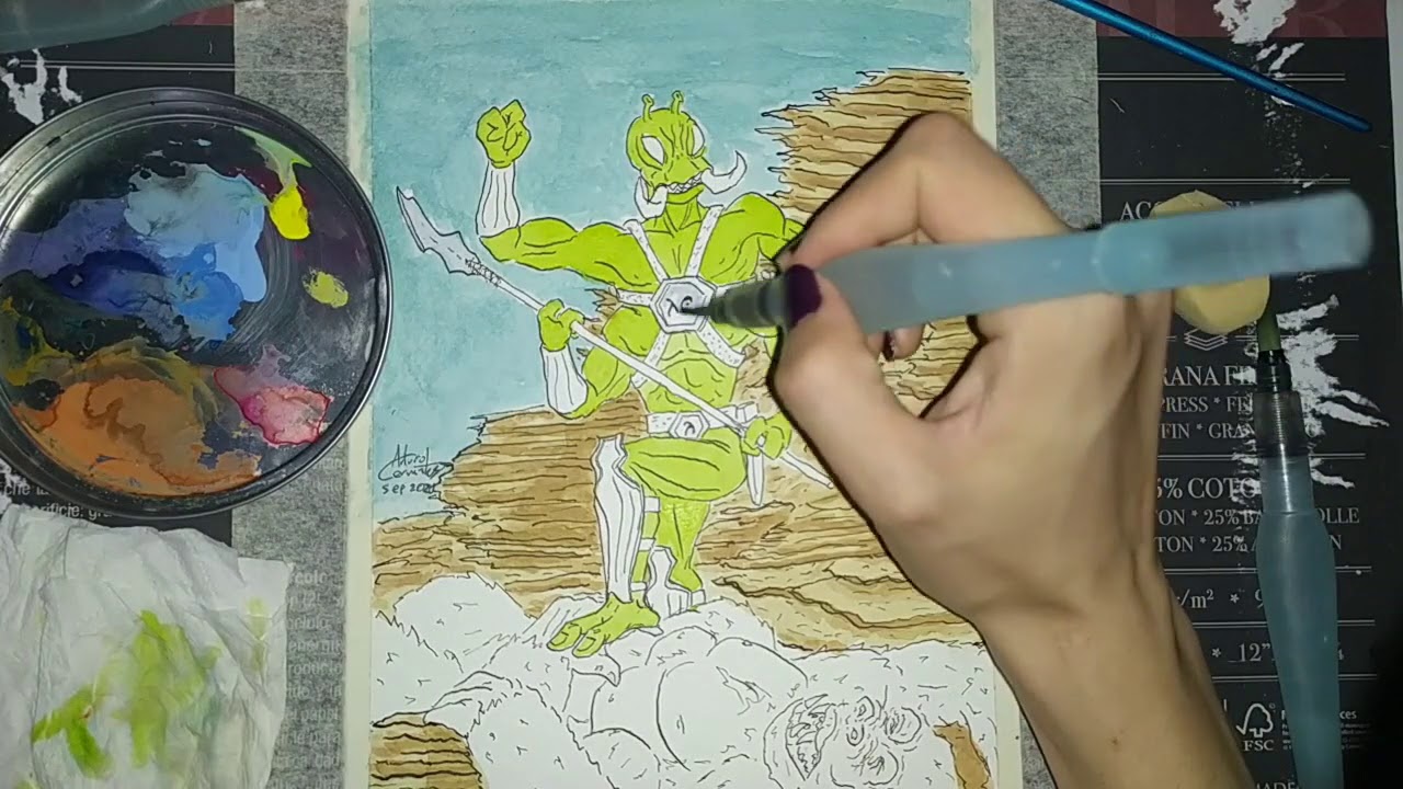 Thark from Mars Watercolor illustration - YouTube
