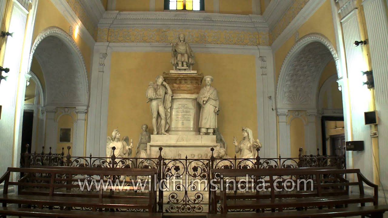 Begum Samru's tomb inside the Basilica of Our Lady Of Graces - YouTube