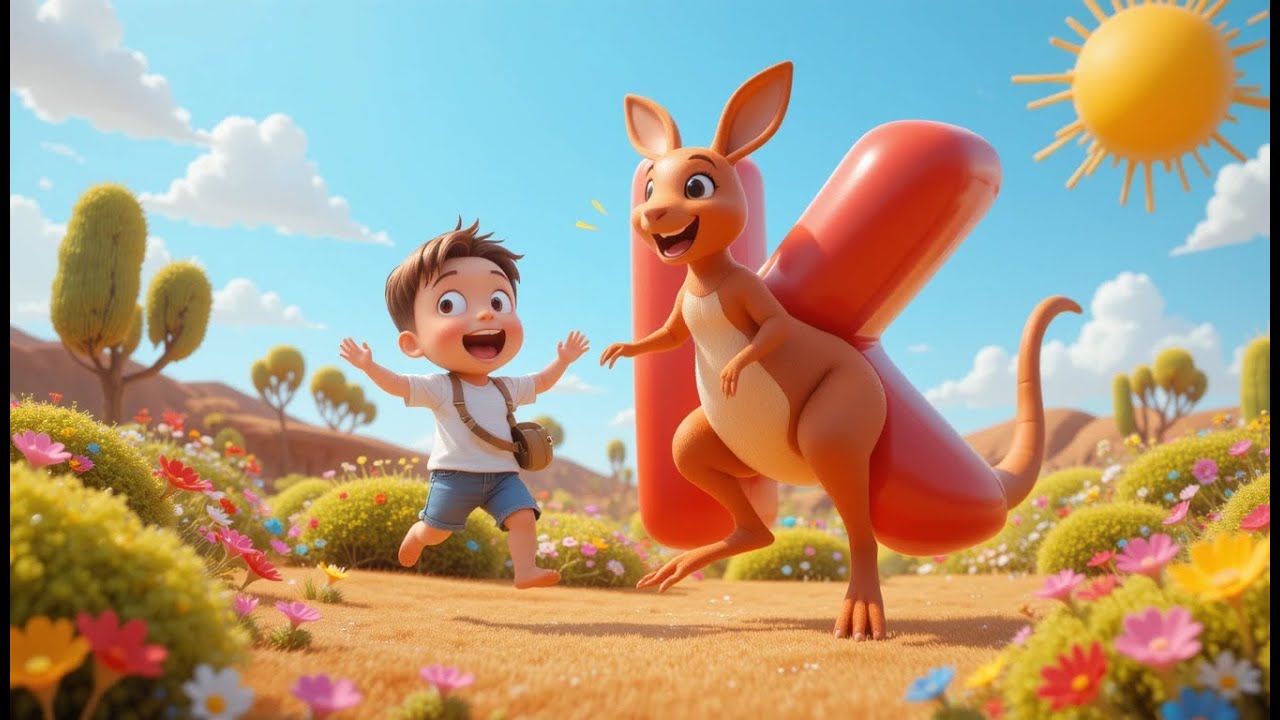 K is for Kangaroo - ABC Song for Kids | Learn Alphabet with Animals ...