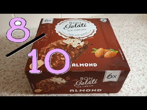 Lidl Bon Gelati Almond Ice Cream Snacks Food Review Lollies £2.79 6 ...