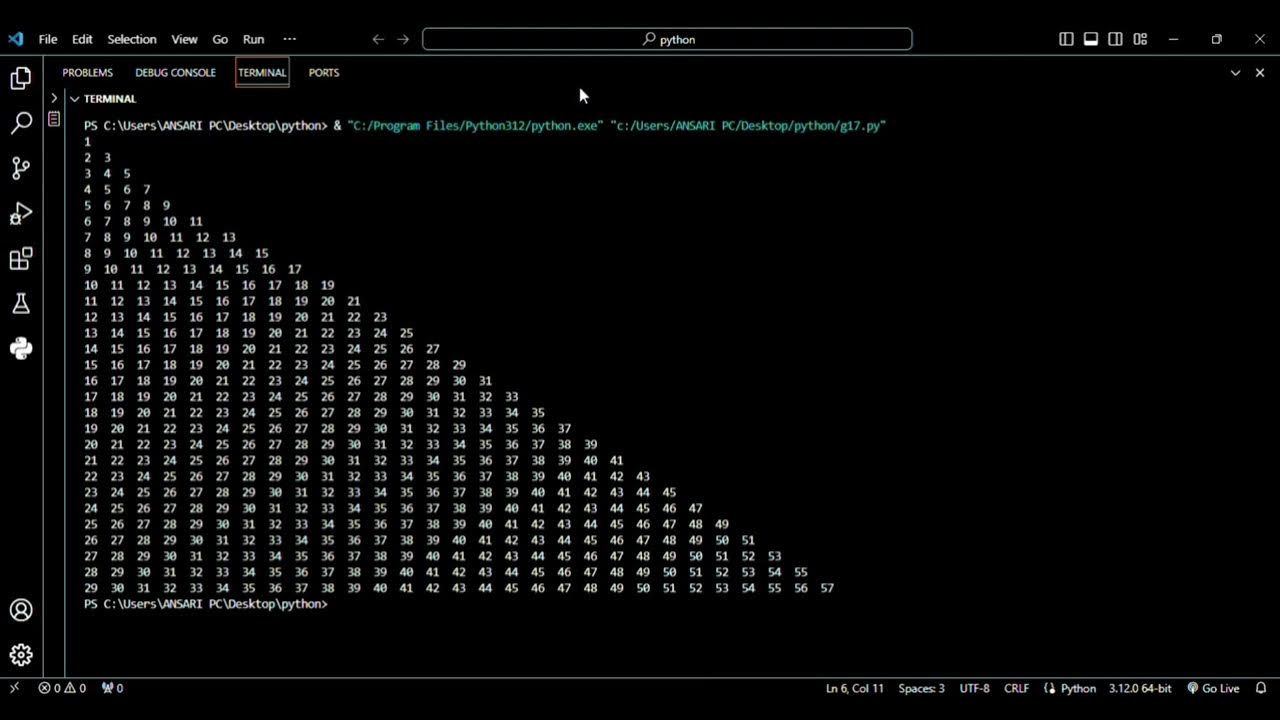 How to make number pattern coding using python💫💫#python #coding #pattern #design - YouTube