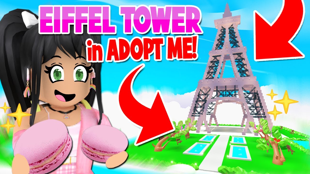 Going to the *EIFFEL TOWER* in PARIS! in ADOPT ME (roblox) GLITCH BUILD ...