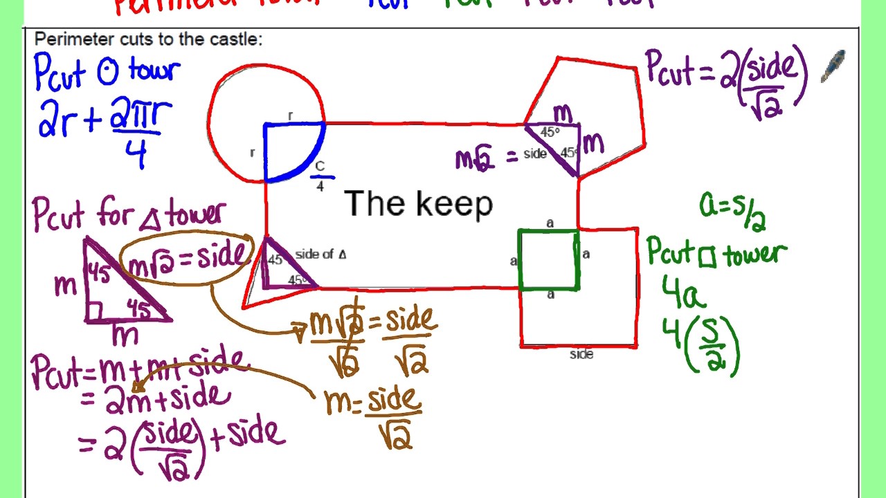 geo 11 5 notes - calculating overlapping parts of castle - YouTube