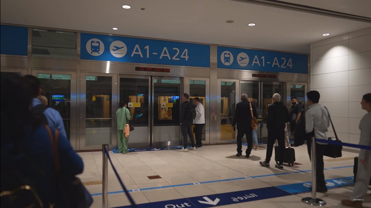 United Arab Emirates, Dubai International Airport train shuttle - YouTube