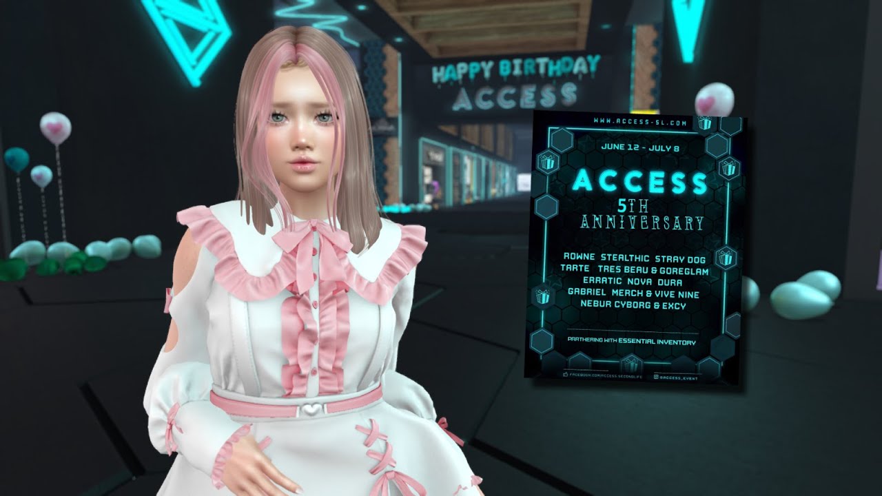 🎁FREE GIFTS + TOUR | ACCESS | 5TH ANNIVERSARY | SECOND LIFE💠 - YouTube
