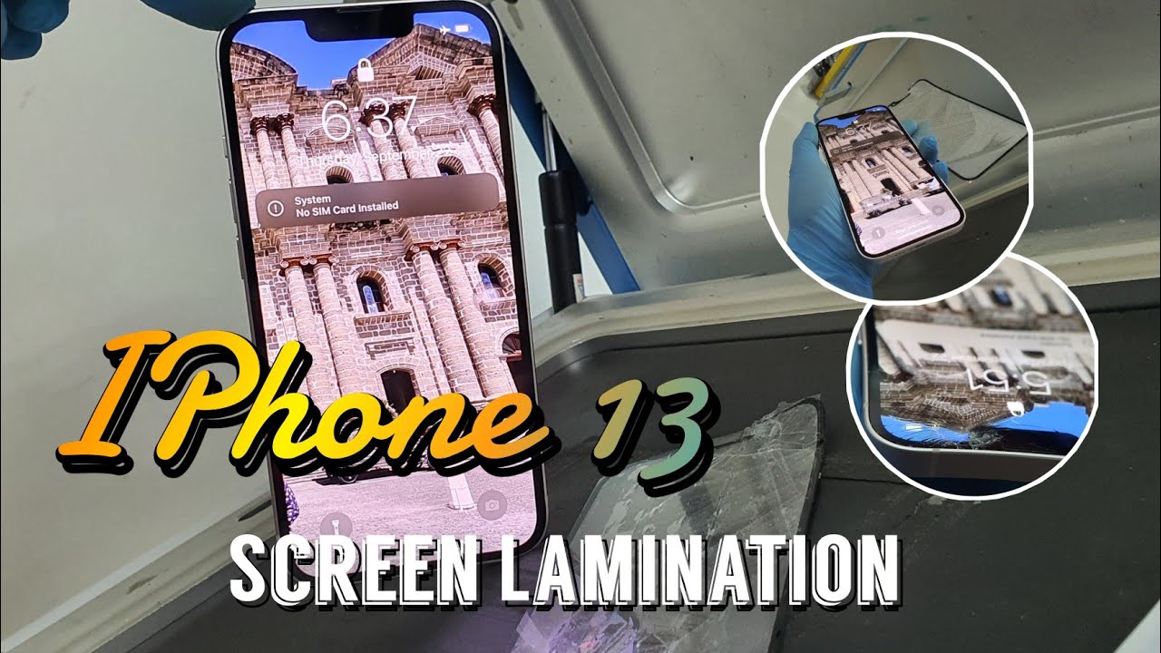 IPHONE 13 BROKEN SCREEN GLASS REPAIR(screen lamination) - YouTube