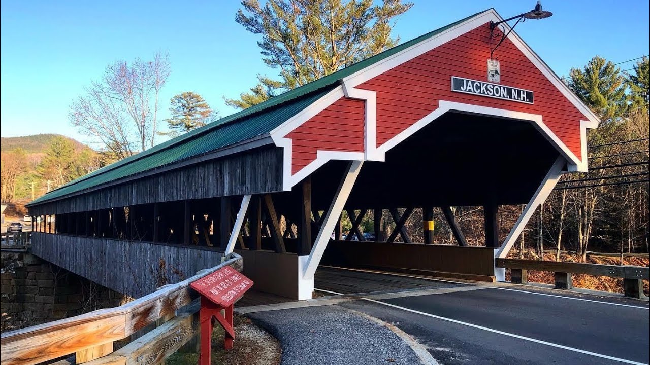 The Honeymoon Bridge in Jackson, New Hampshire - YouTube