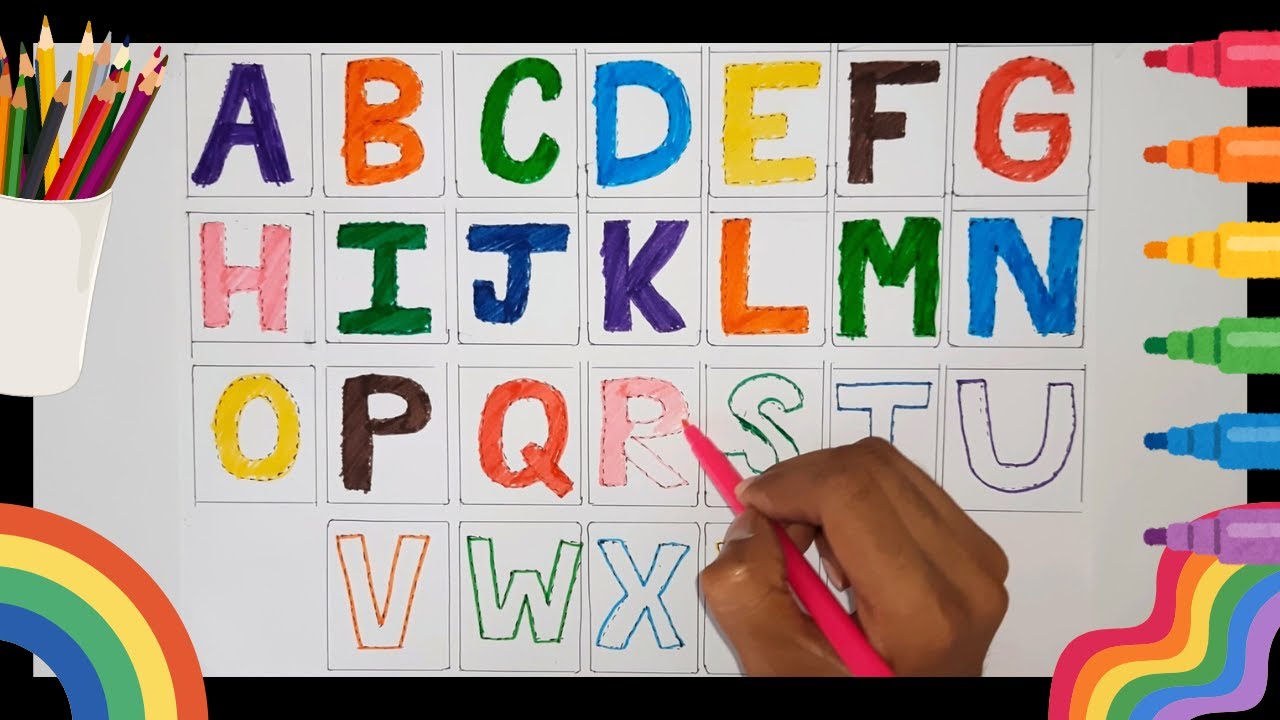 🎨 ABCs & Counting for Kids with Bright Colors | ABCD for Kids ...