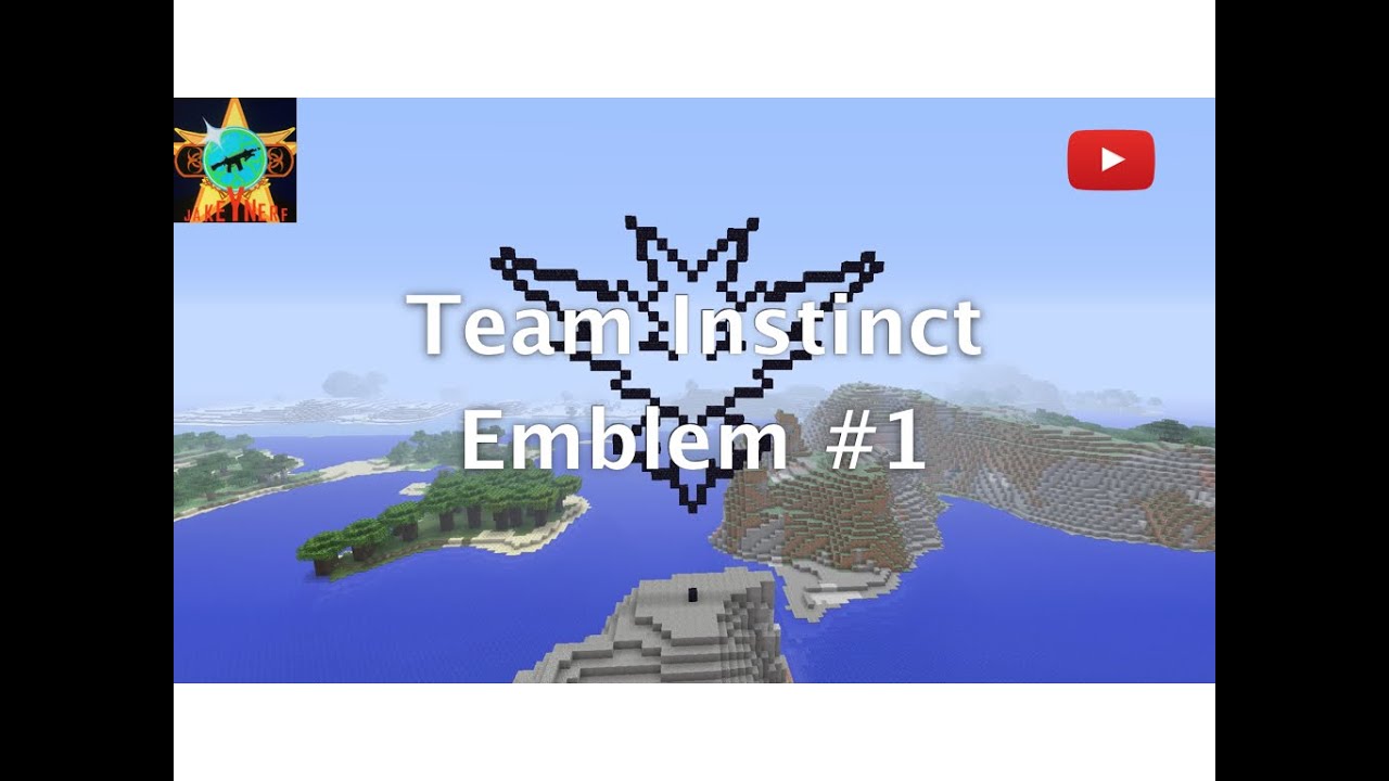 Team Instinct Emblem #1 - Minecraft Let's Build - YouTube