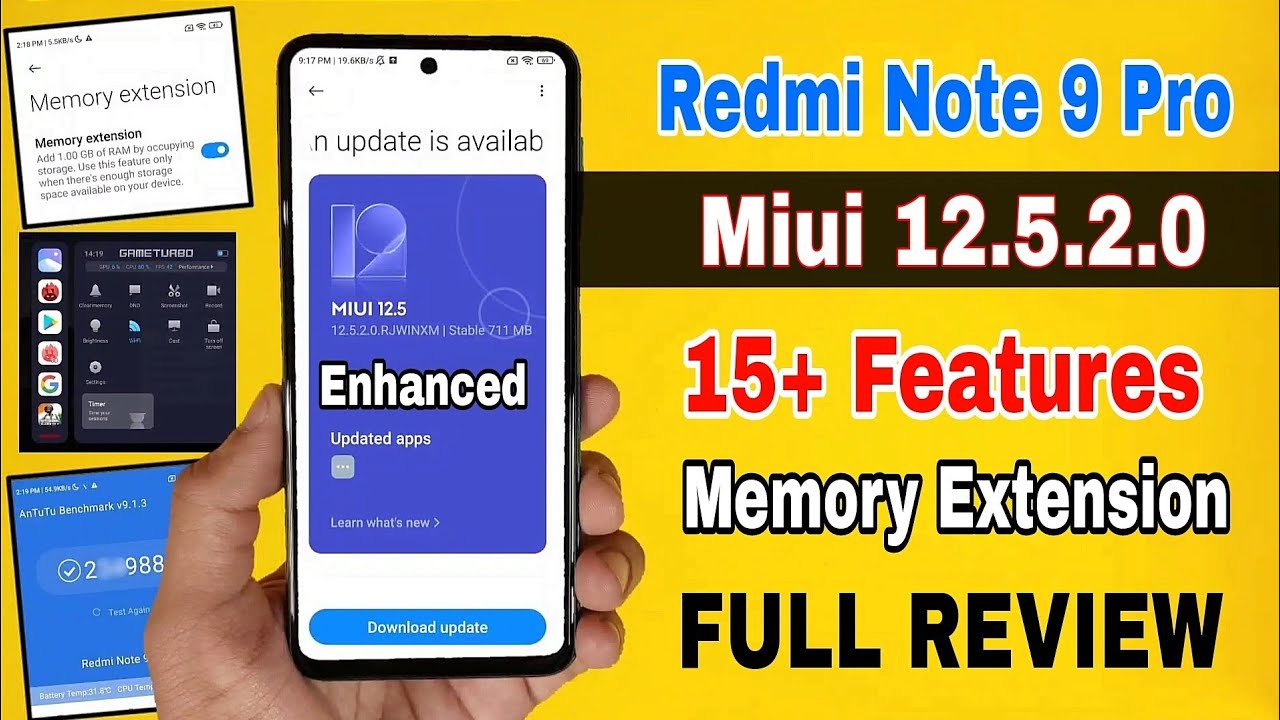 Redmi note 9 pro Miui 12.5.2.0 new update full review- new features ...