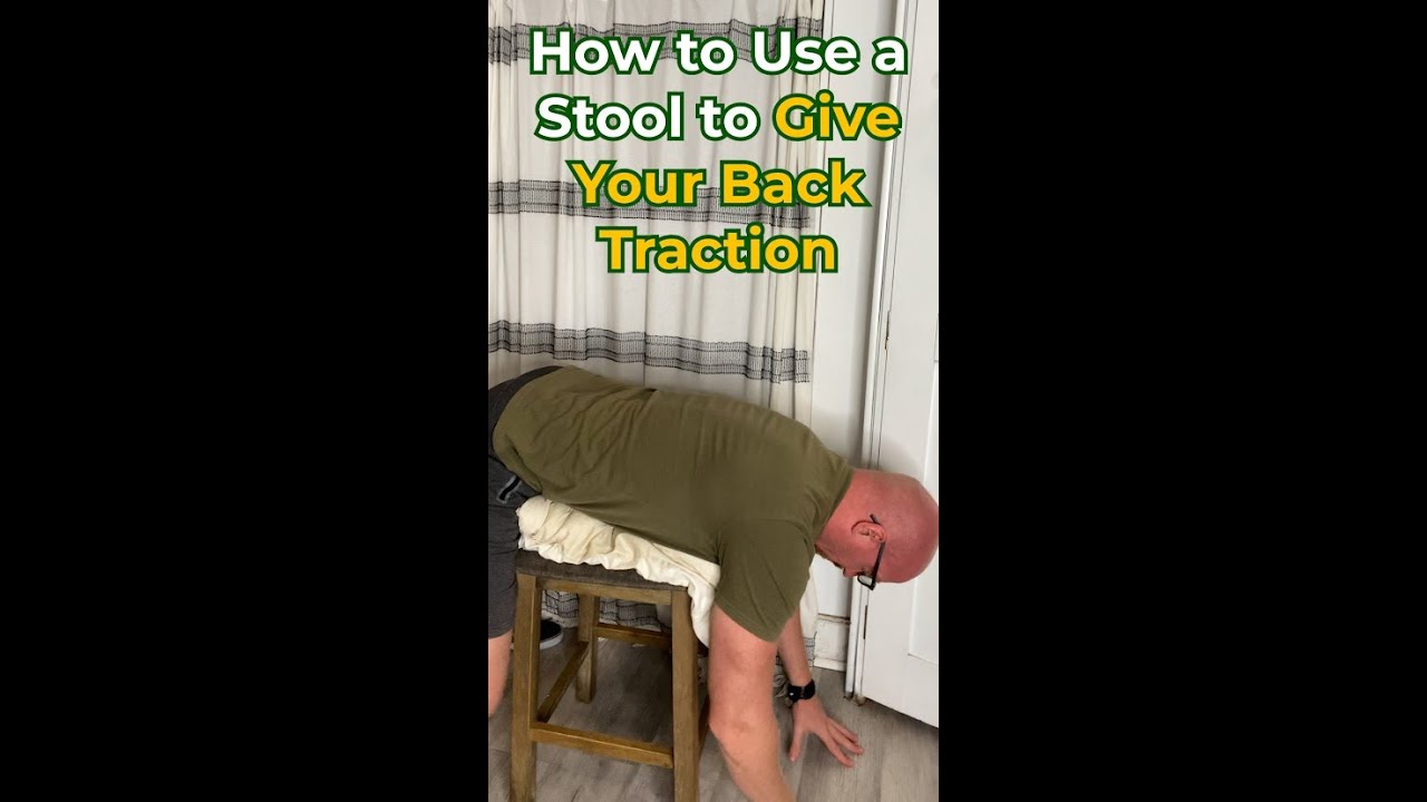 How to Use a Stool to Give Your Back Traction - YouTube