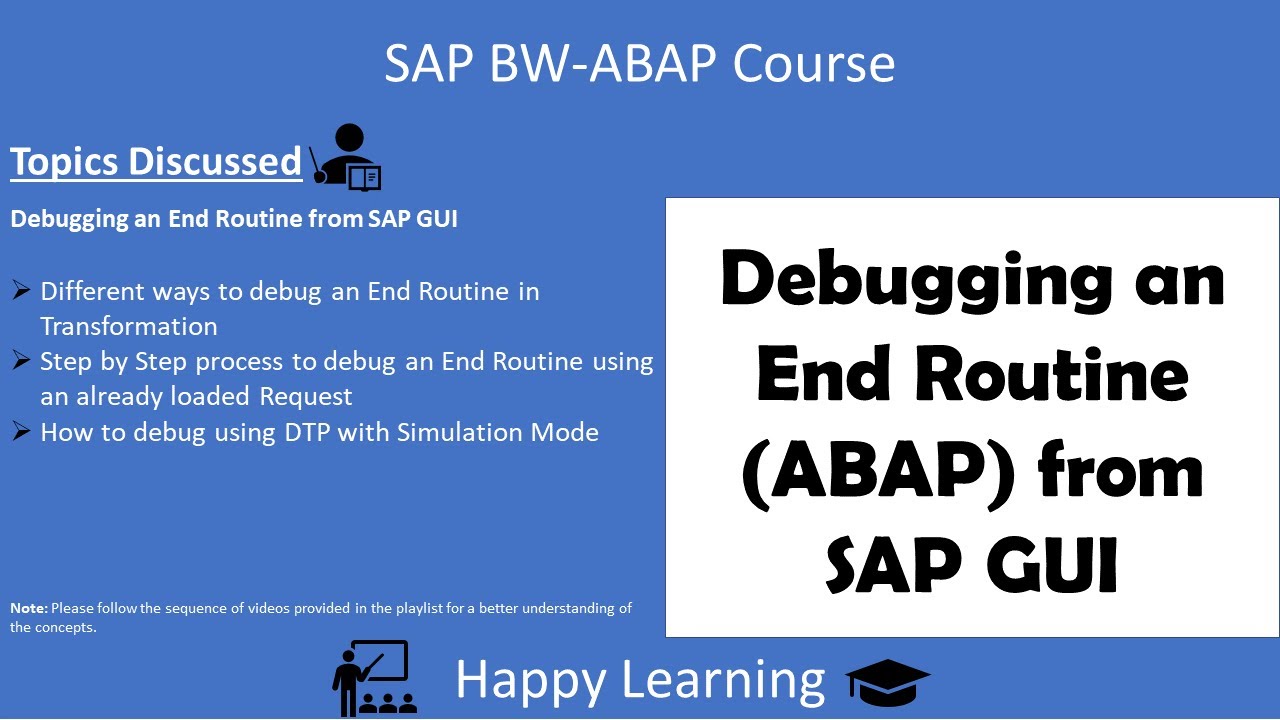 24 Debugging End Routine ABAP in BW on HANA - YouTube