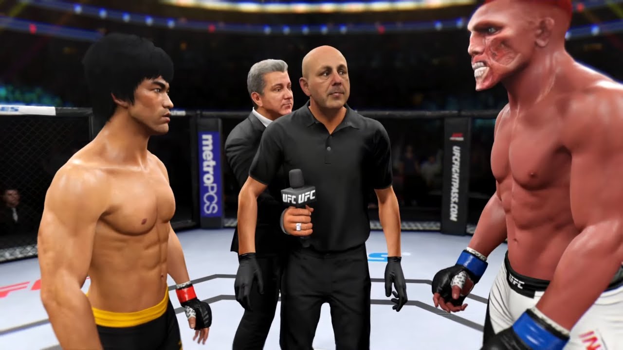 Bruce Lee vs. Alien Invader - EA sports UFC 2 - YouTube