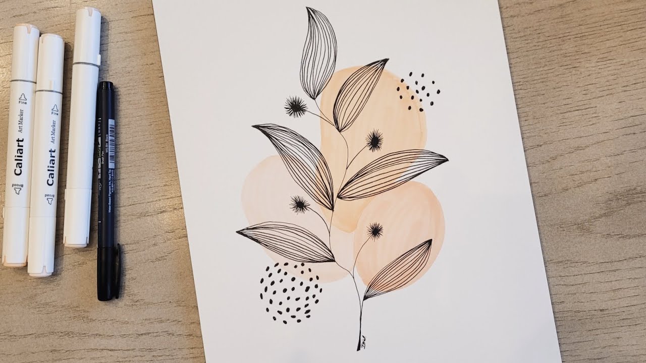 Trendy Pen Art - Follow Along - Organic Feel. - YouTube