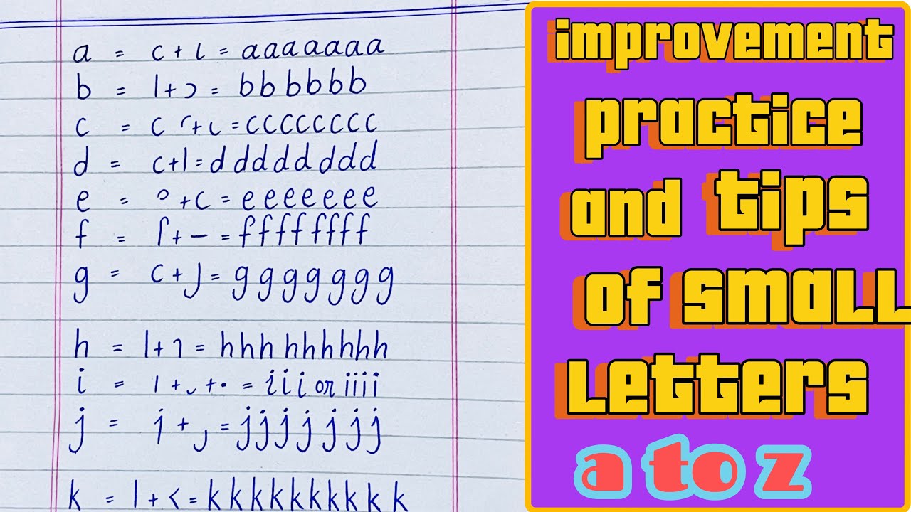 How to write small alphabets atoz with pen |practice tips and ...