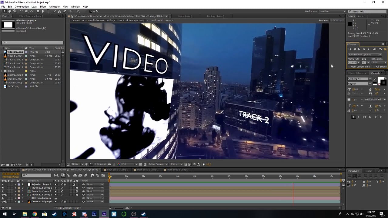 After Effects Tutorial - Tracking text and video to the sides of ...
