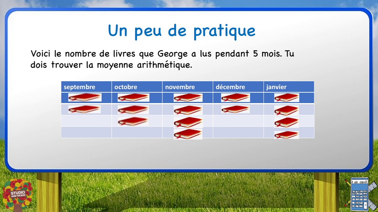 À vos calculs! La moyenne arithmétique - YouTube