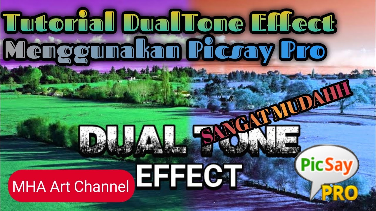 Tutorial Dual Tone Effect super mudah menggunakan Picsay Pro - YouTube