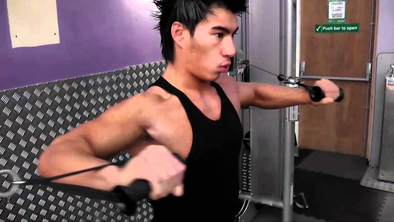 Cable Machine Chest Exercise - YouTube