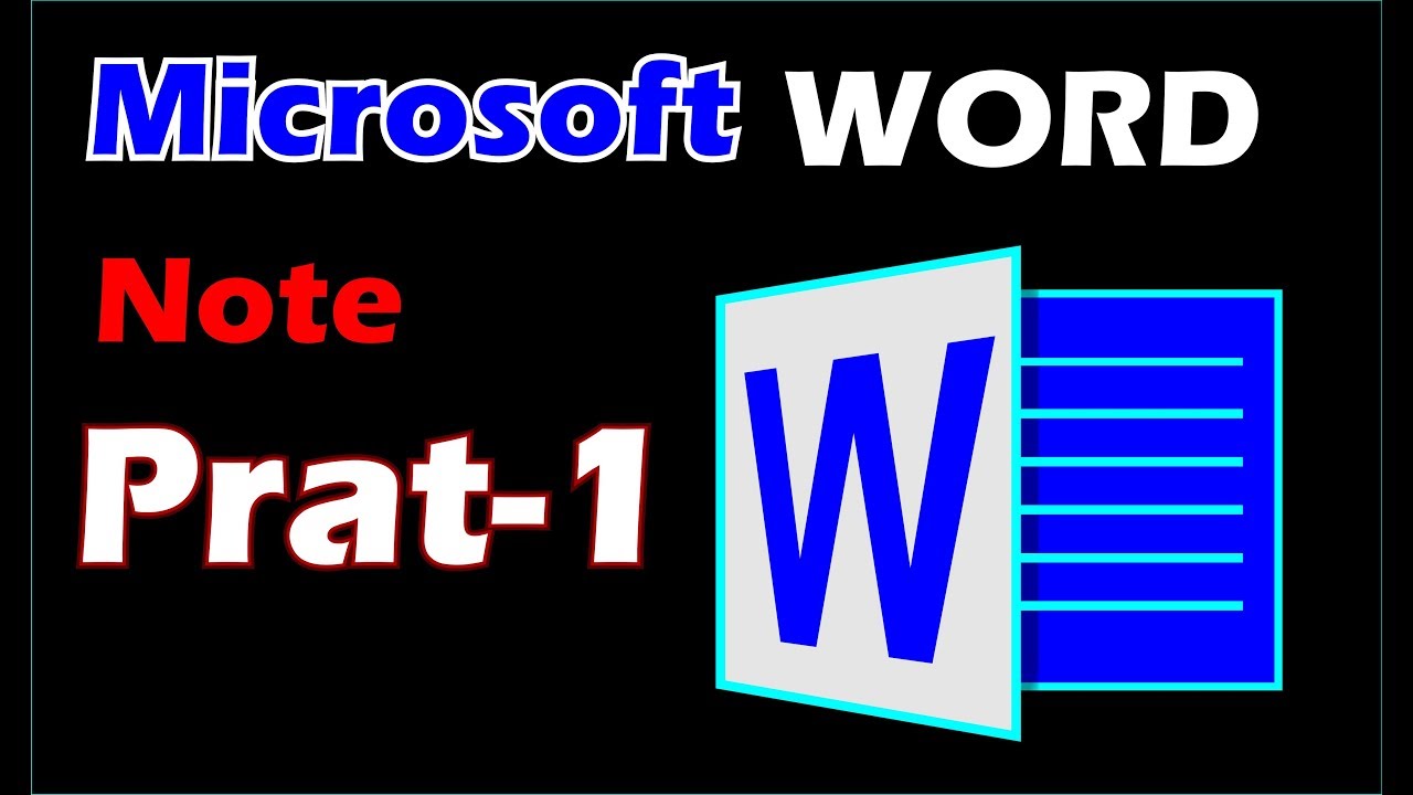 Microsoft Word Note Part -1 With Quiz File - YouTube