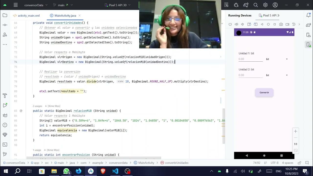 Convertidor de unidades de tamaño de datos en Android Studio Java - YouTube