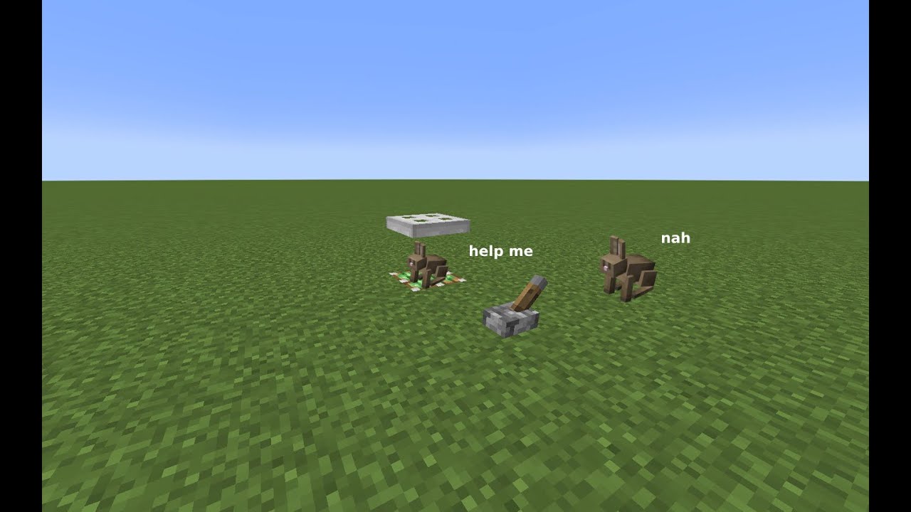 Trapping RABBITS on MINECRAFT? - YouTube