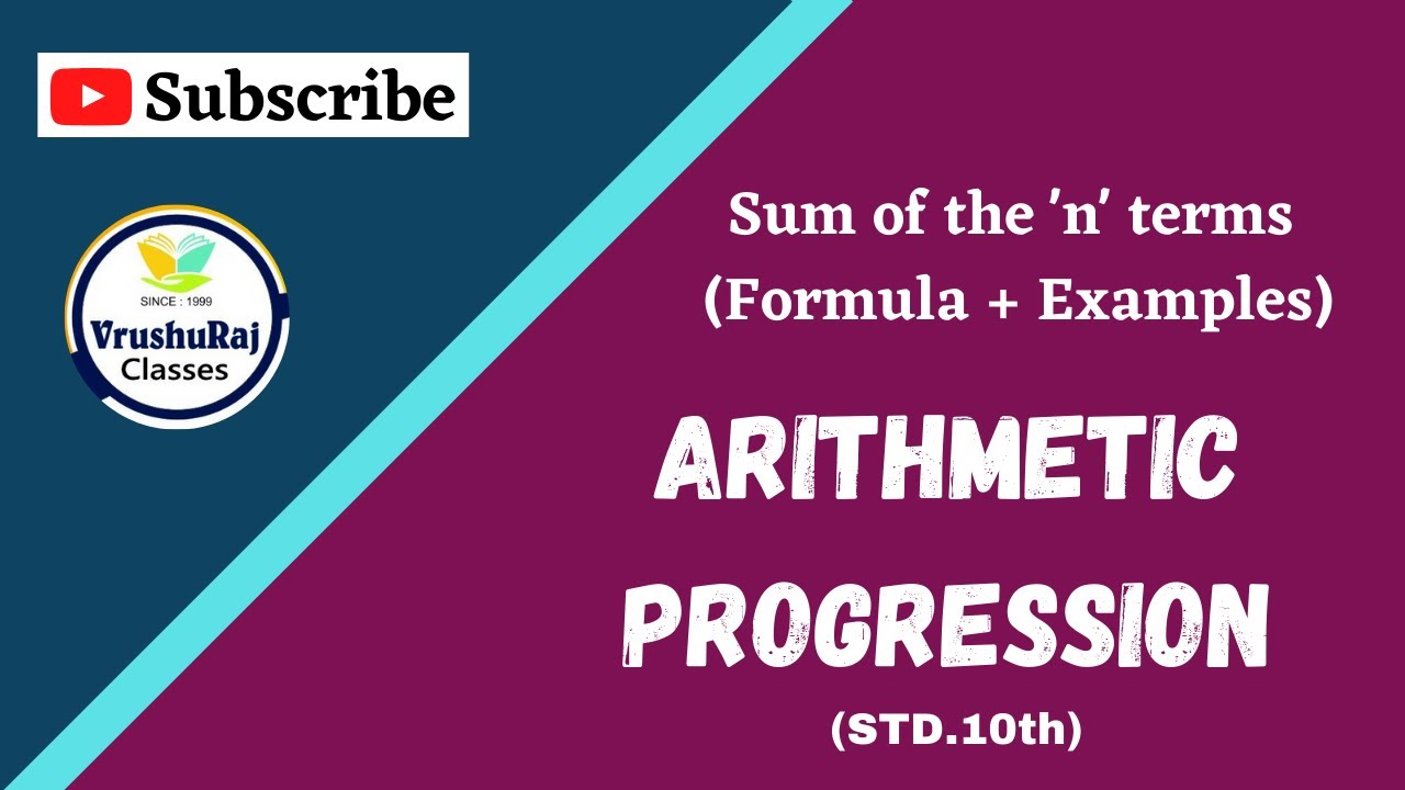 Arithmetic Progression - Sum upto n terms (CBSE-Std.10th) - YouTube
