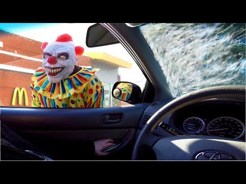 Scary Clown attacks at McDonald's!
